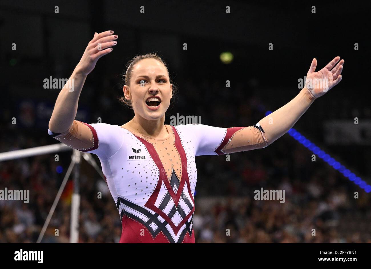 Stuttgart, Germany. 19th Mar, 2023. Gymnastics, DTB Cup, Mixed. Sarah ...