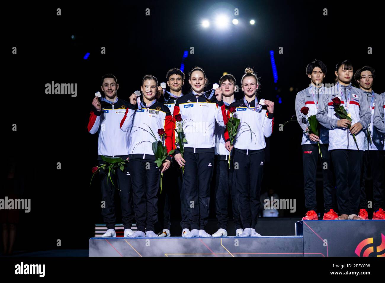 Stuttgart, Germany. 19th Mar, 2023. Andreas Toba (l-r), Elisabeth Seitz ...