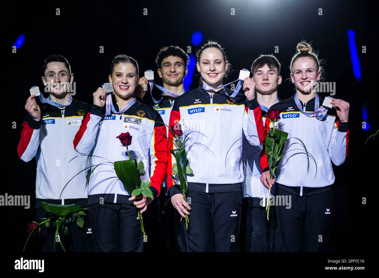 Stuttgart, Germany. 19th Mar, 2023. Andreas Toba (l-r), Elisabeth Seitz ...