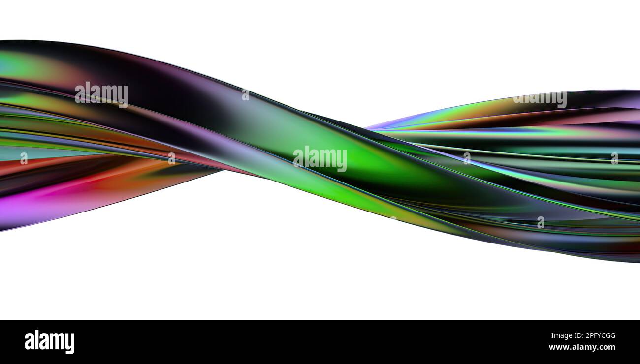 Metallic Iridescent Layered Cloth Like Soft Metal Isolated Abstract Dramatic Modern Luxurious