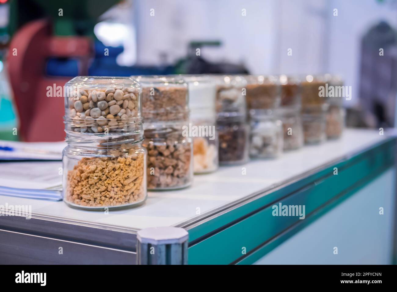 Different kinds of pelleted compound feed, fodder - food for domestic ...