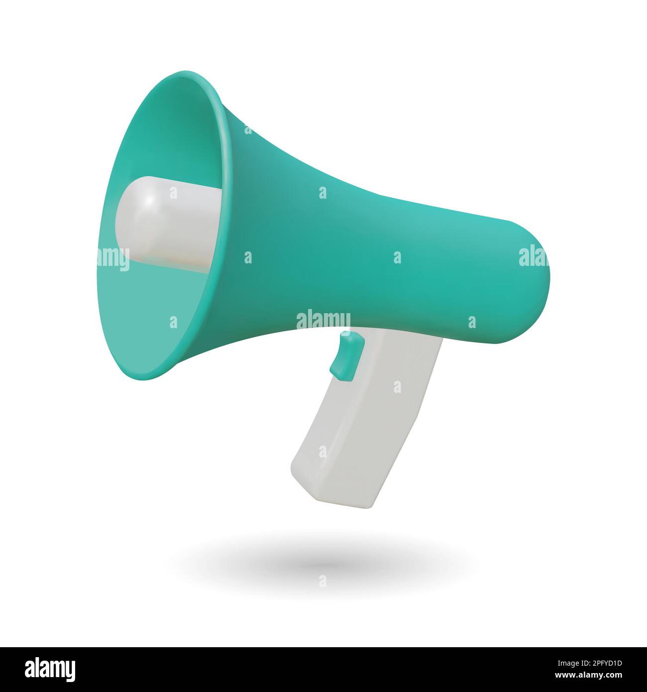 Realistic 3d megaphone with sample design. Vector Illustration ...