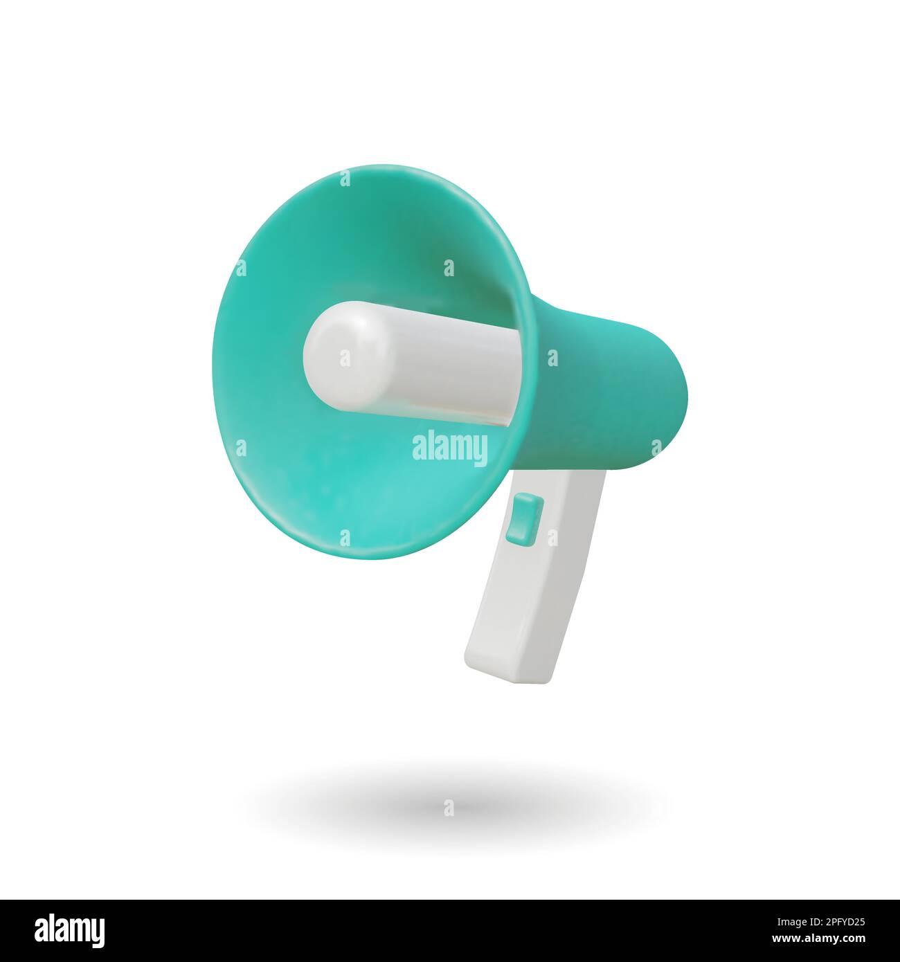 Realistic 3d megaphone with sample design. Vector Illustration ...