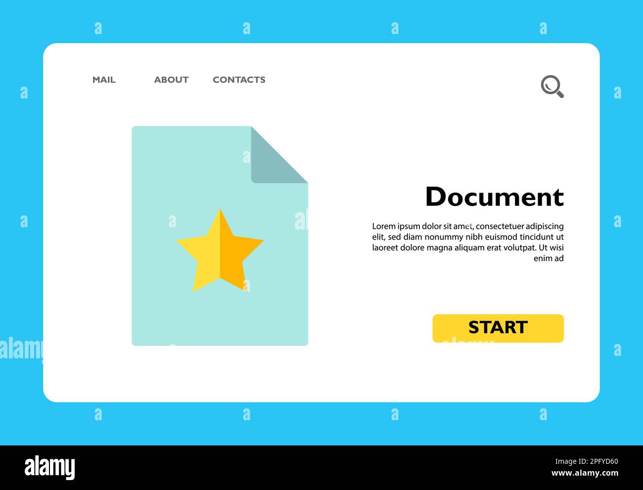 Document with yellow star Stock Vector Image & Art - Alamy