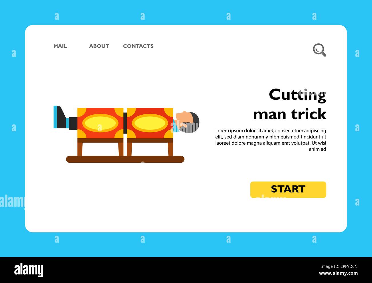 Vector icon of cutting man trick Stock Vector Image & Art - Alamy