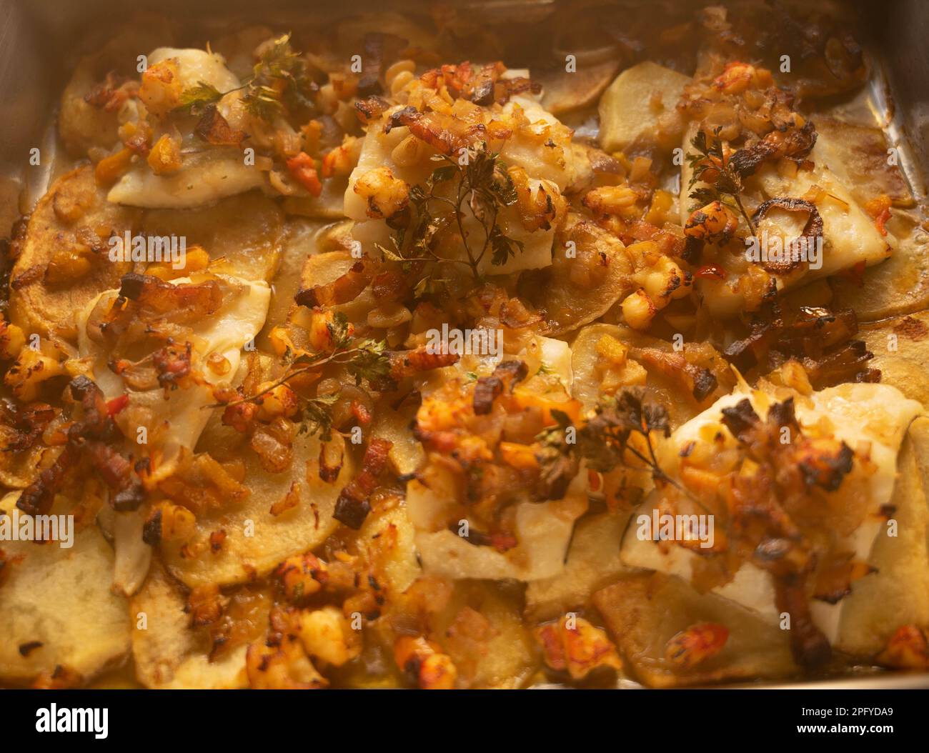baked cod dish Stock Photo - Alamy