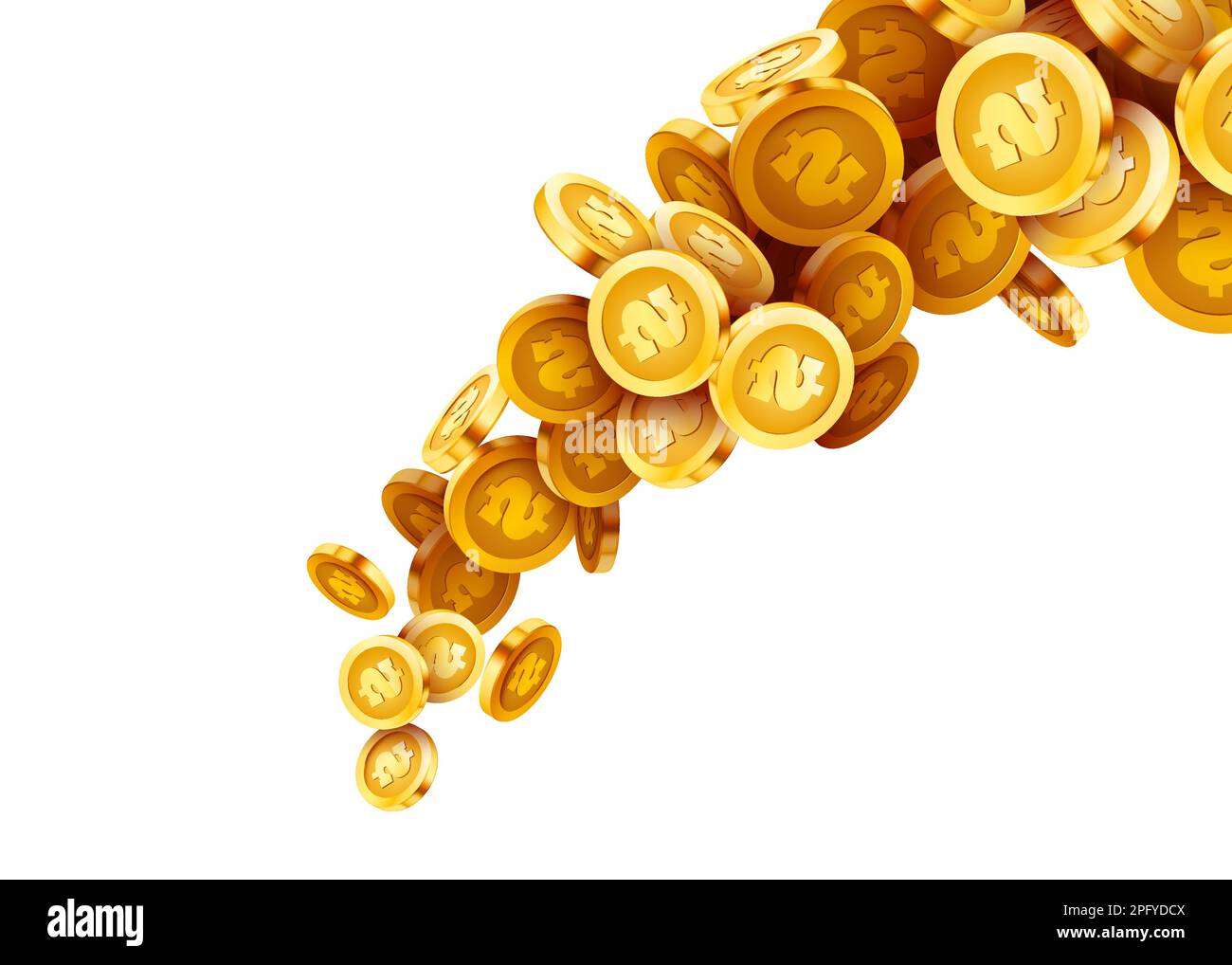 Gold Coin Rain Vector 100 Gold Coin Rain Stock Photos, High Res