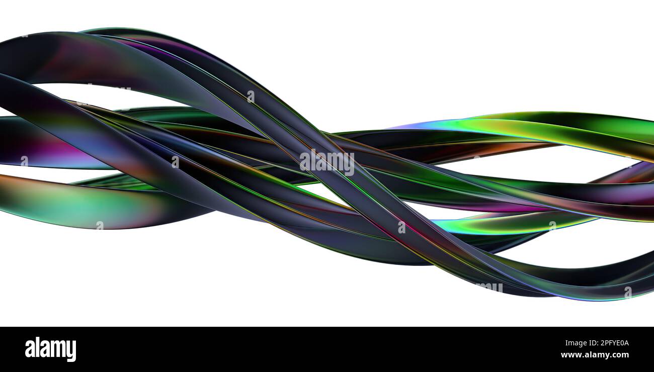 Metal Iridescent Metal Curved Isolated Abstract Dramatic Modern Luxury ...