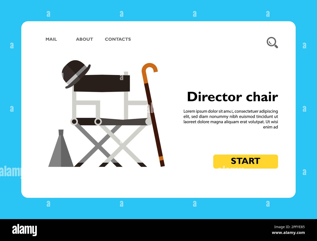 Icon of director chair with stuff Stock Vector Image & Art - Alamy