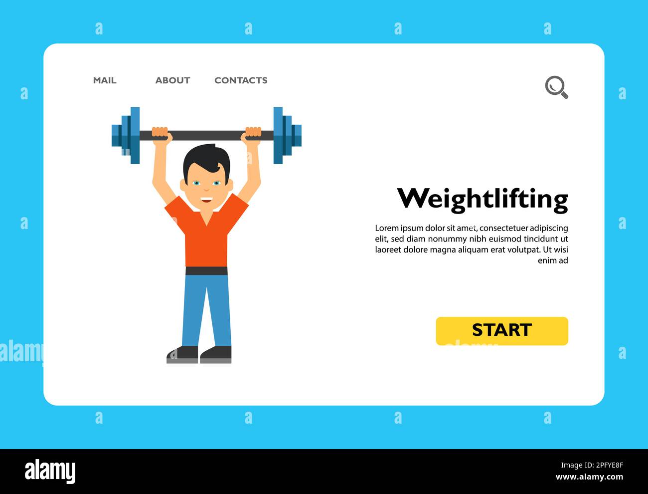 Icon of man lifting barbell Stock Vector Image & Art - Alamy