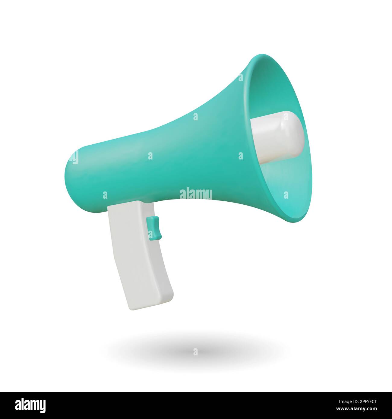 Realistic 3d megaphone with sample design. Vector Illustration ...