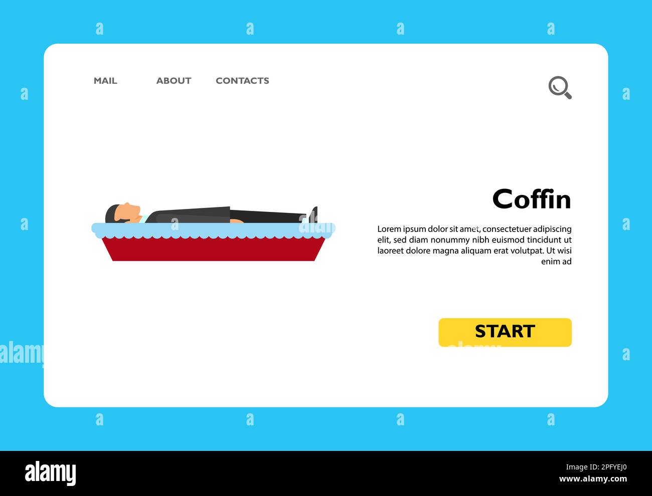 Coffin with dead man icon Stock Vector Image & Art - Alamy