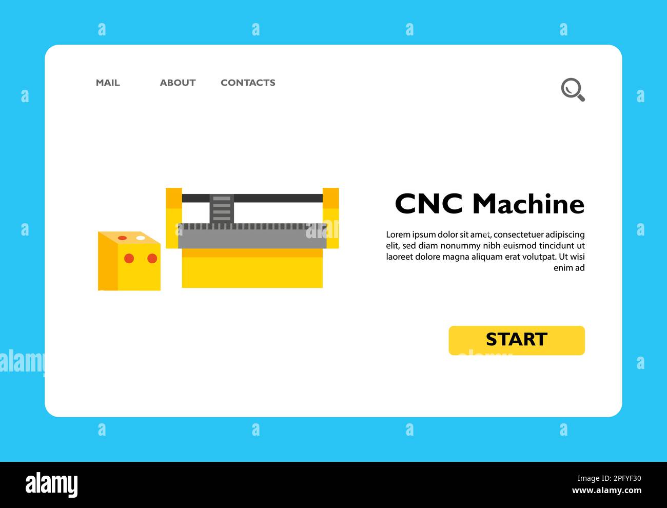 Cnc Machine Vector Icon Stock Vector Image And Art Alamy
