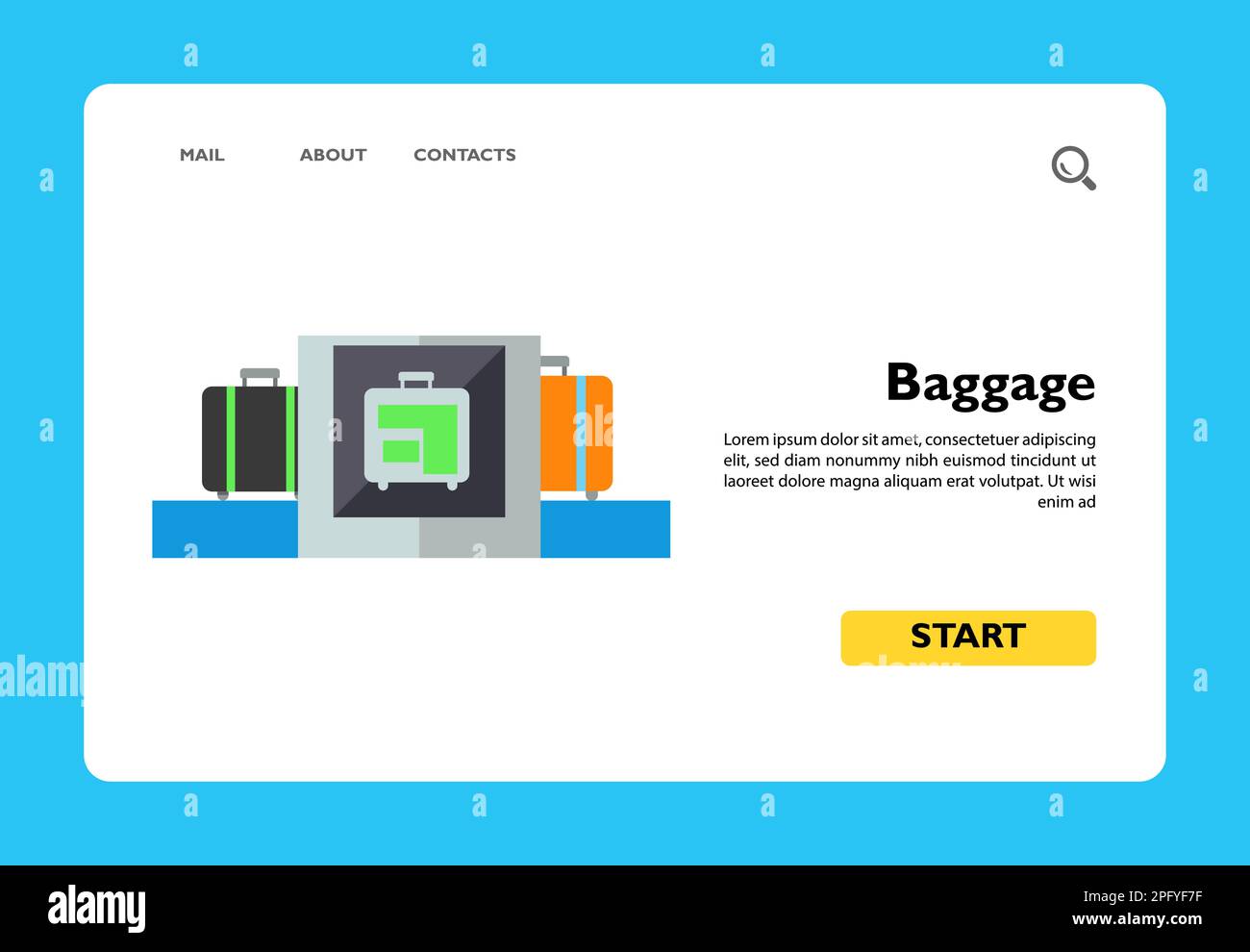 Baggage security scanner icon Stock Vector Image & Art - Alamy