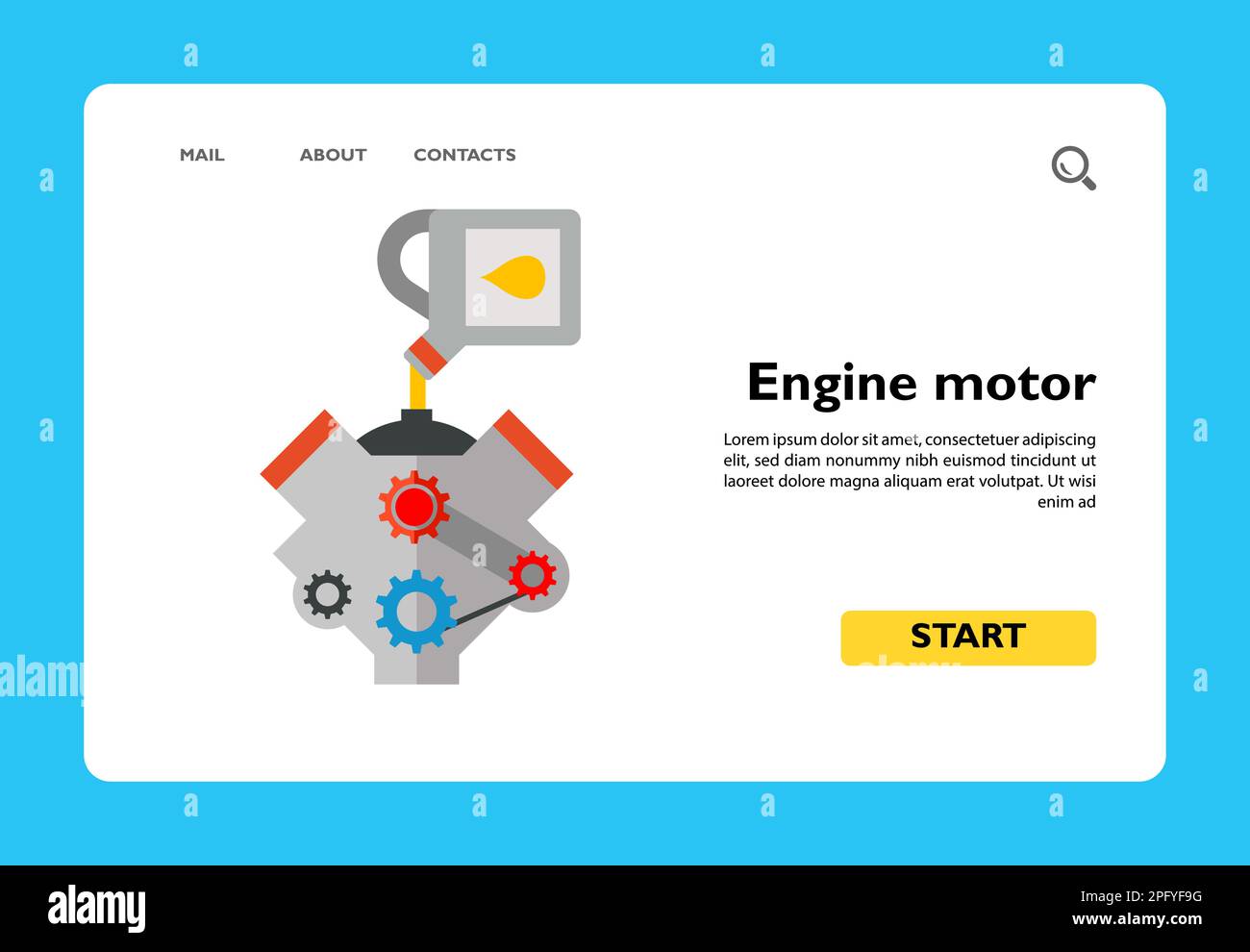 Icon of engine motor change oil Stock Vector Image & Art - Alamy