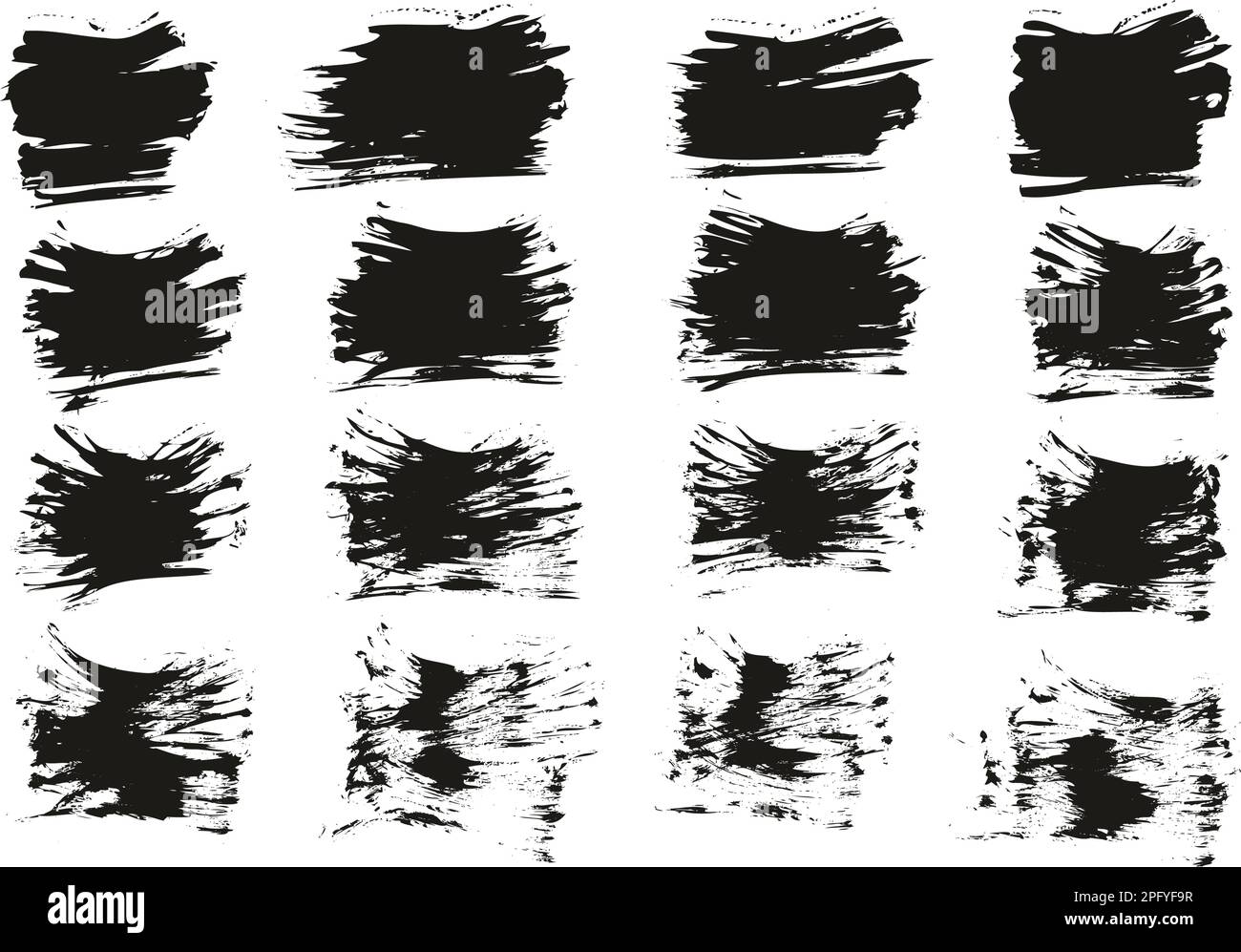 Flat Fan Brush Thin Short Background High Detail Abstract Vector ...