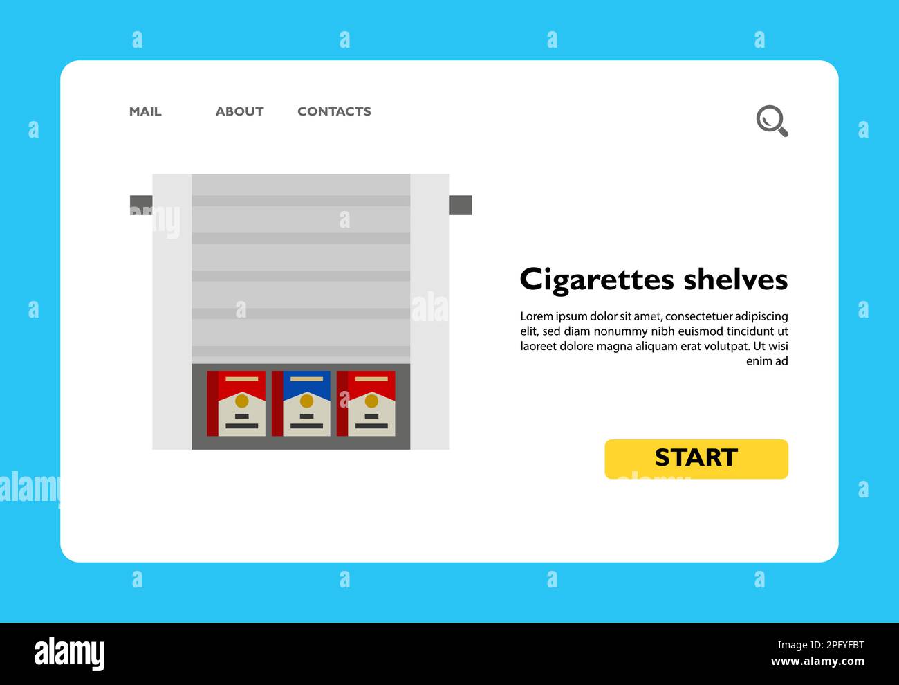 Cigarettes cigarette selling shop display Stock Vector Images - Alamy