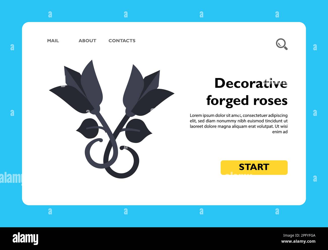 Vector icon of decorative forged roses Stock Vector Image & Art - Alamy