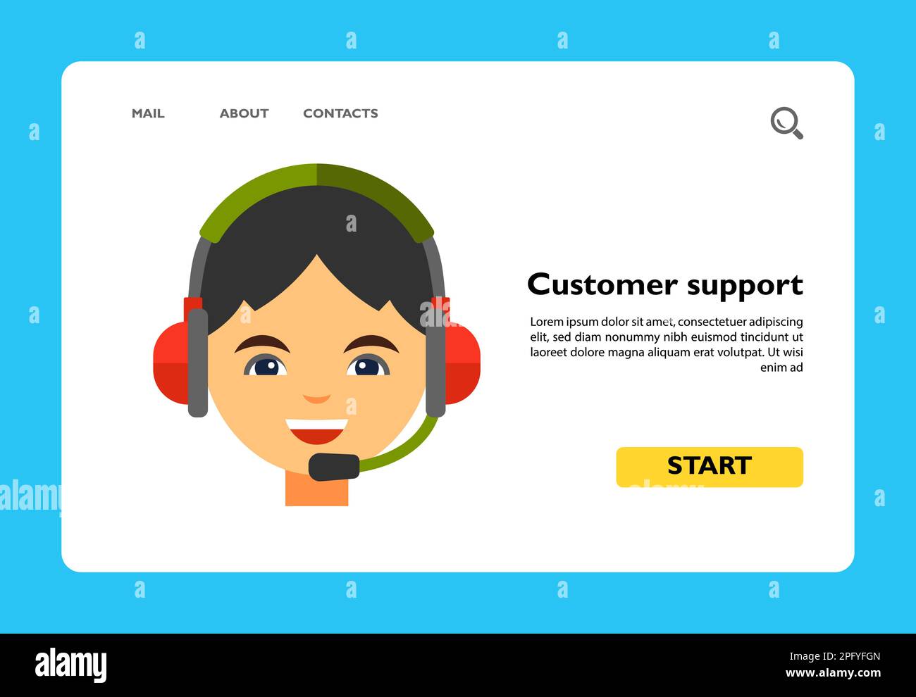 Person speaking headphones Stock Vector Images - Alamy