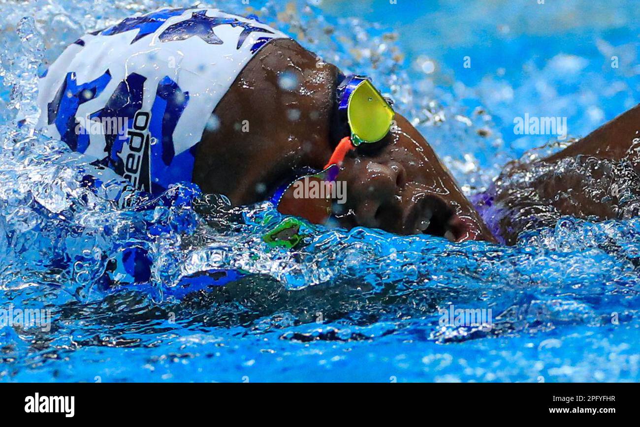 India's Sathi Mondal in action during the Women's MC 50m Freestyle ...