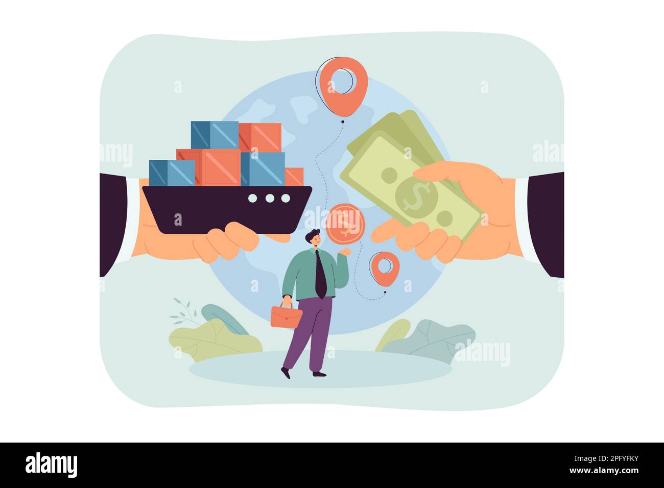Import export cartoon hi-res stock photography and images - Alamy