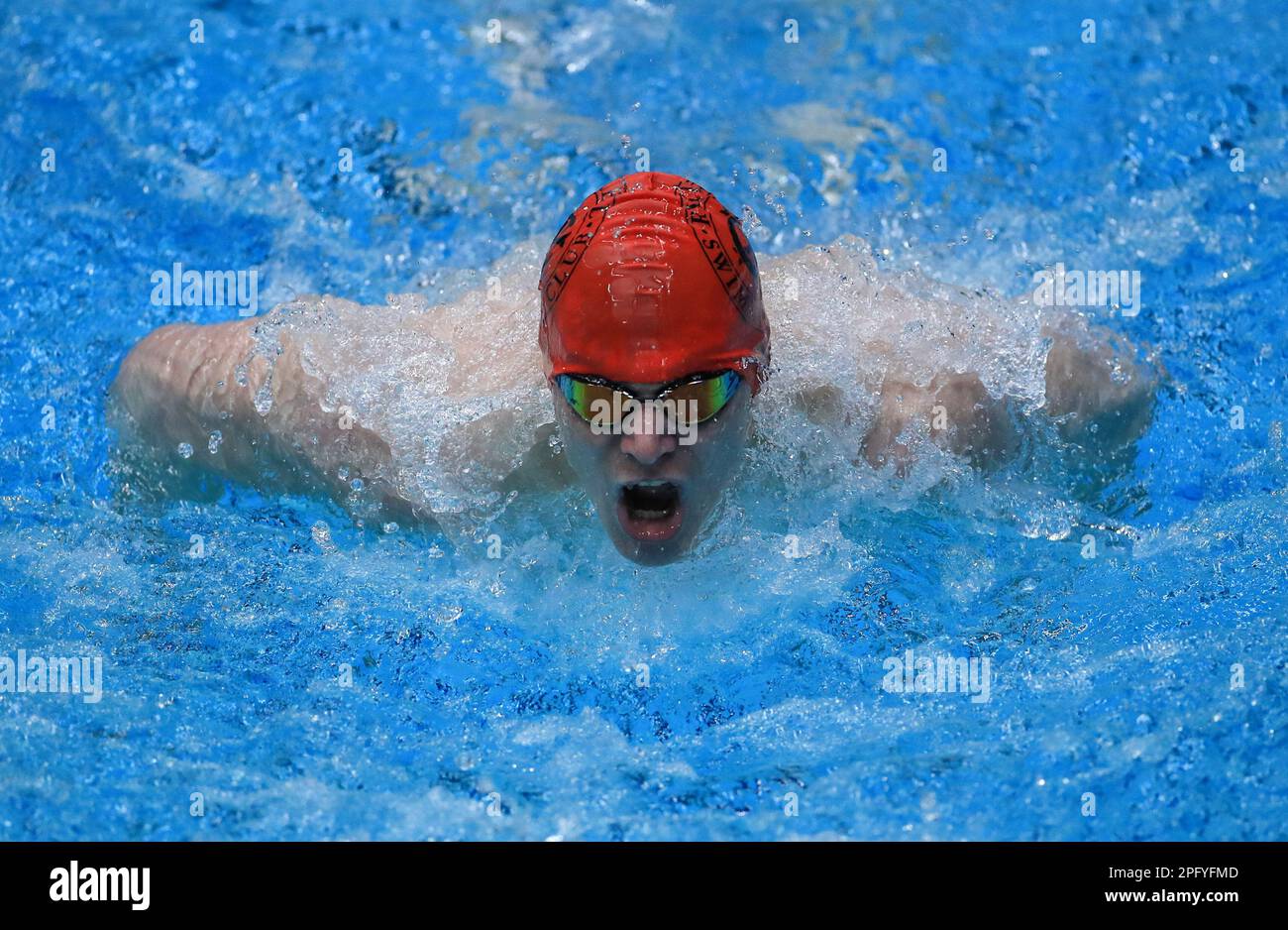 Great Britain's Kai Gelsthorpe during the Men's MC 100m Butterfly heats ...