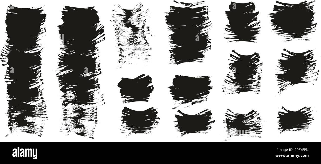 Flat Fan Brush Thin Short Background High Detail Abstract Vector ...