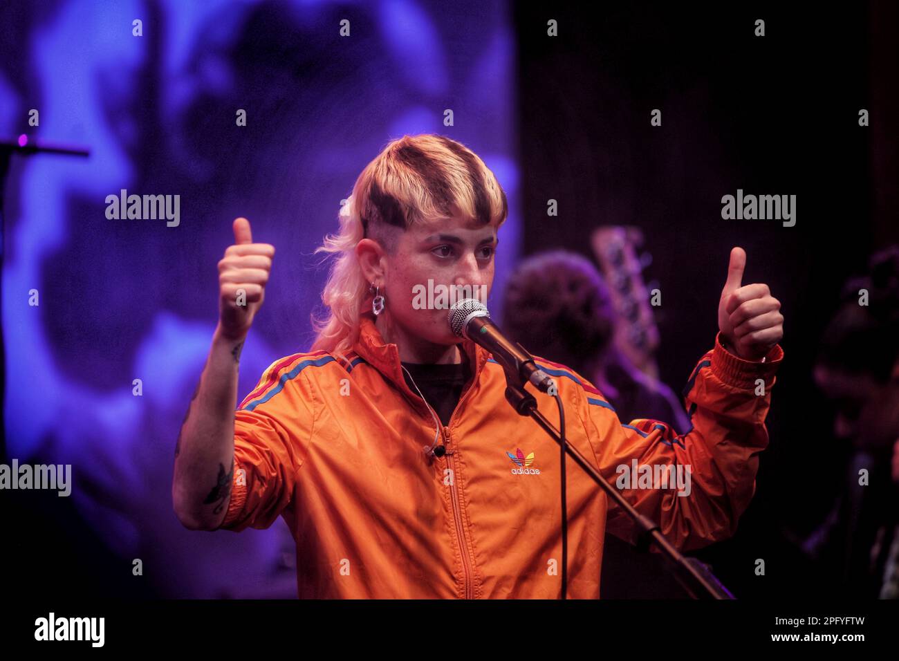 The singer Jimena Amarillo in the auditorium of La Casa Encendida, on ...