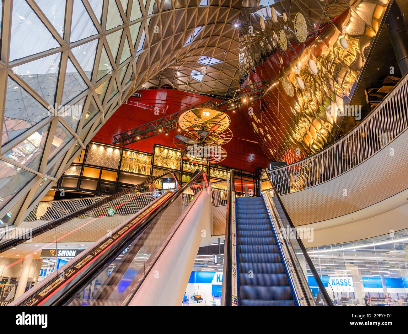 Frankfurt am Main, Germany - January 29, 2023: The MyZeil is a modern ...