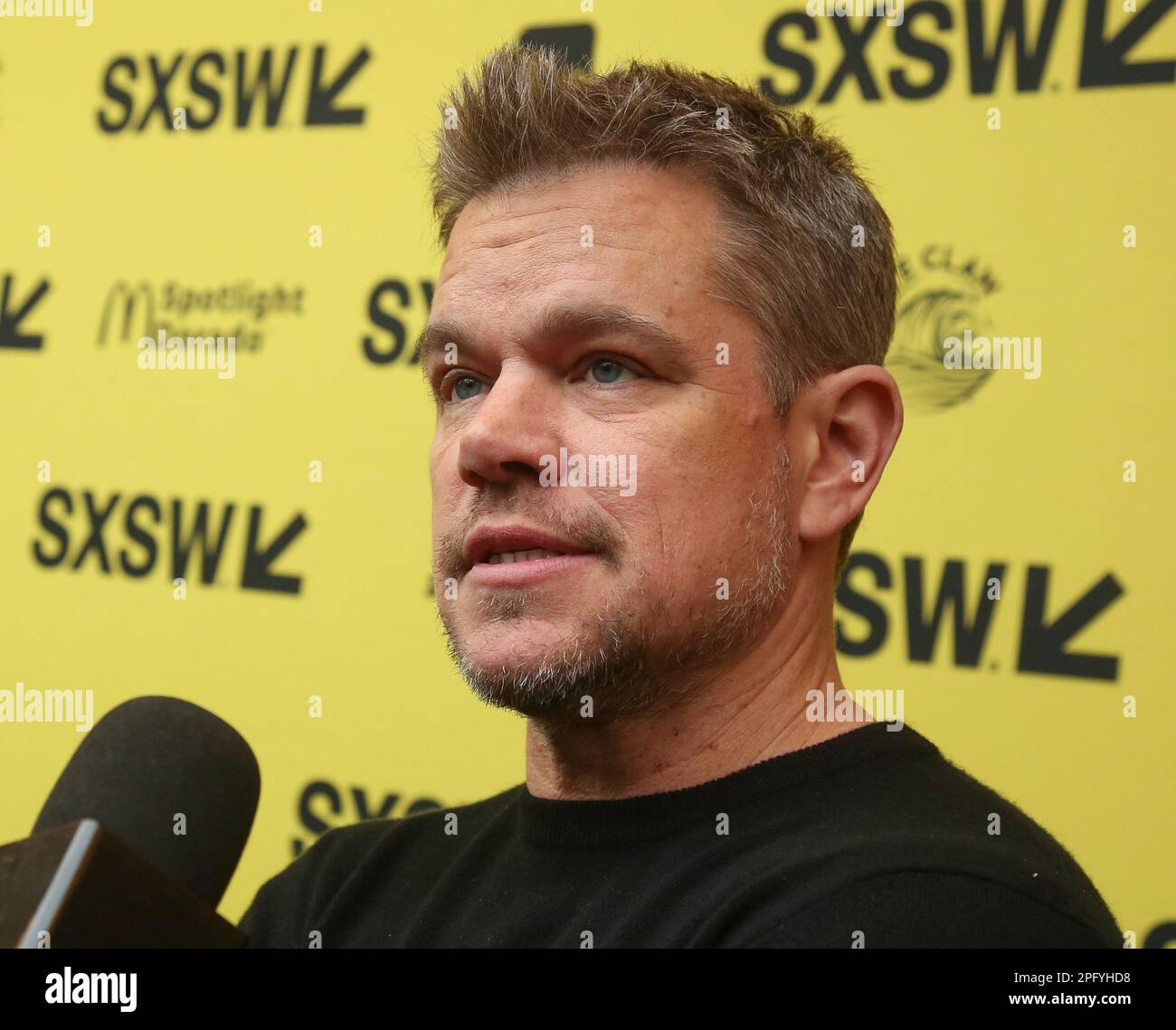 Matt Damon arrives for the world premiere of "Air" at the Paramount ...