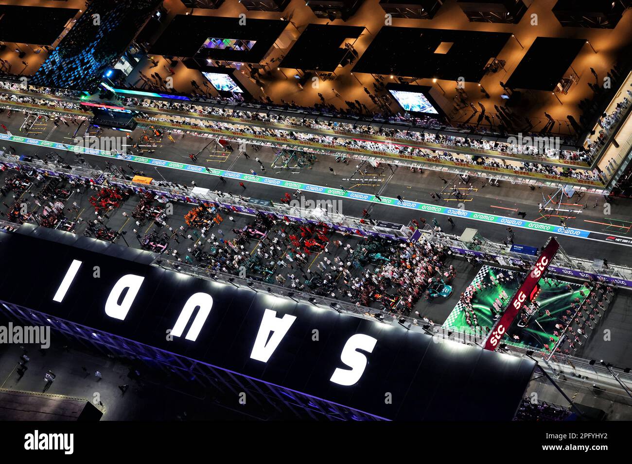 Jeddah, Saudi Arabia. 19th Mar, 2023. The grid before the start of the ...