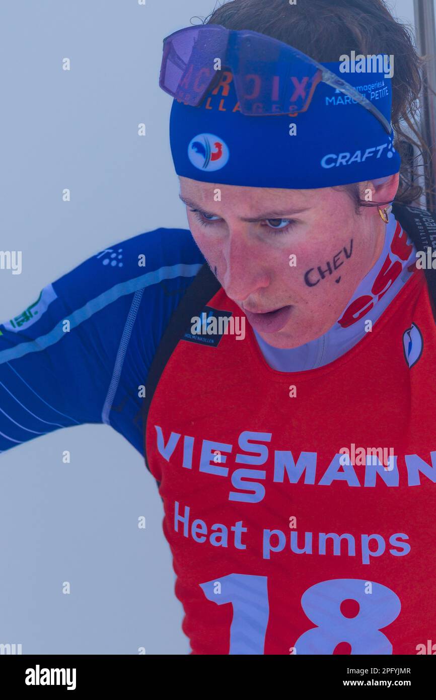 Oslo, Norway 19 March 2023, Caroline Colombo of France competes in the ...