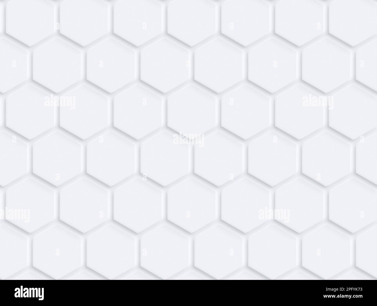 Light gray or white hexagon grid pattern with shadow or 3d effect on ...