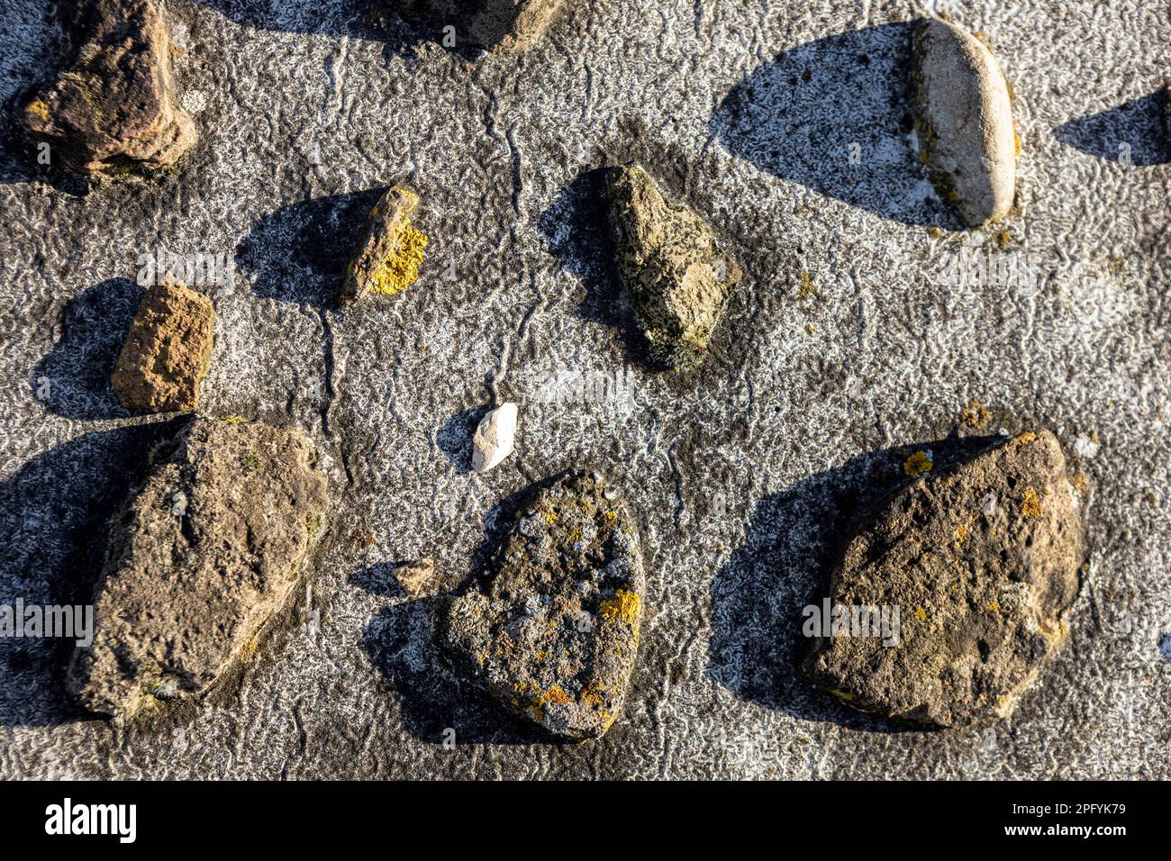 Rocks found at the original place of Roman defense wall remains ...