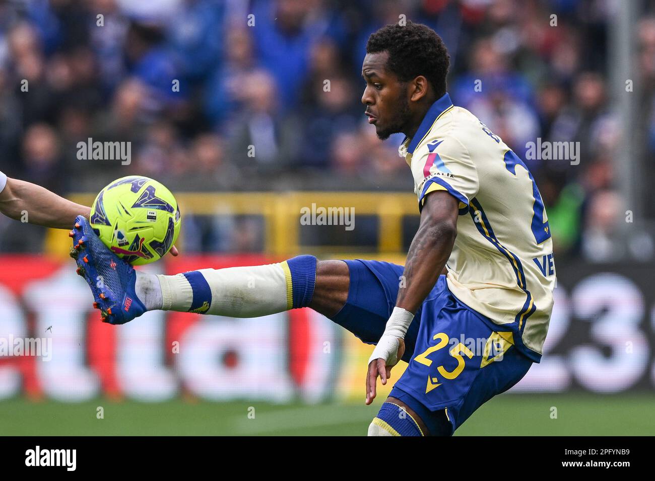 Luigi Ferraris Stadium, 19.03.23 Jayden Braaf (25 Hellas Verona) during ...