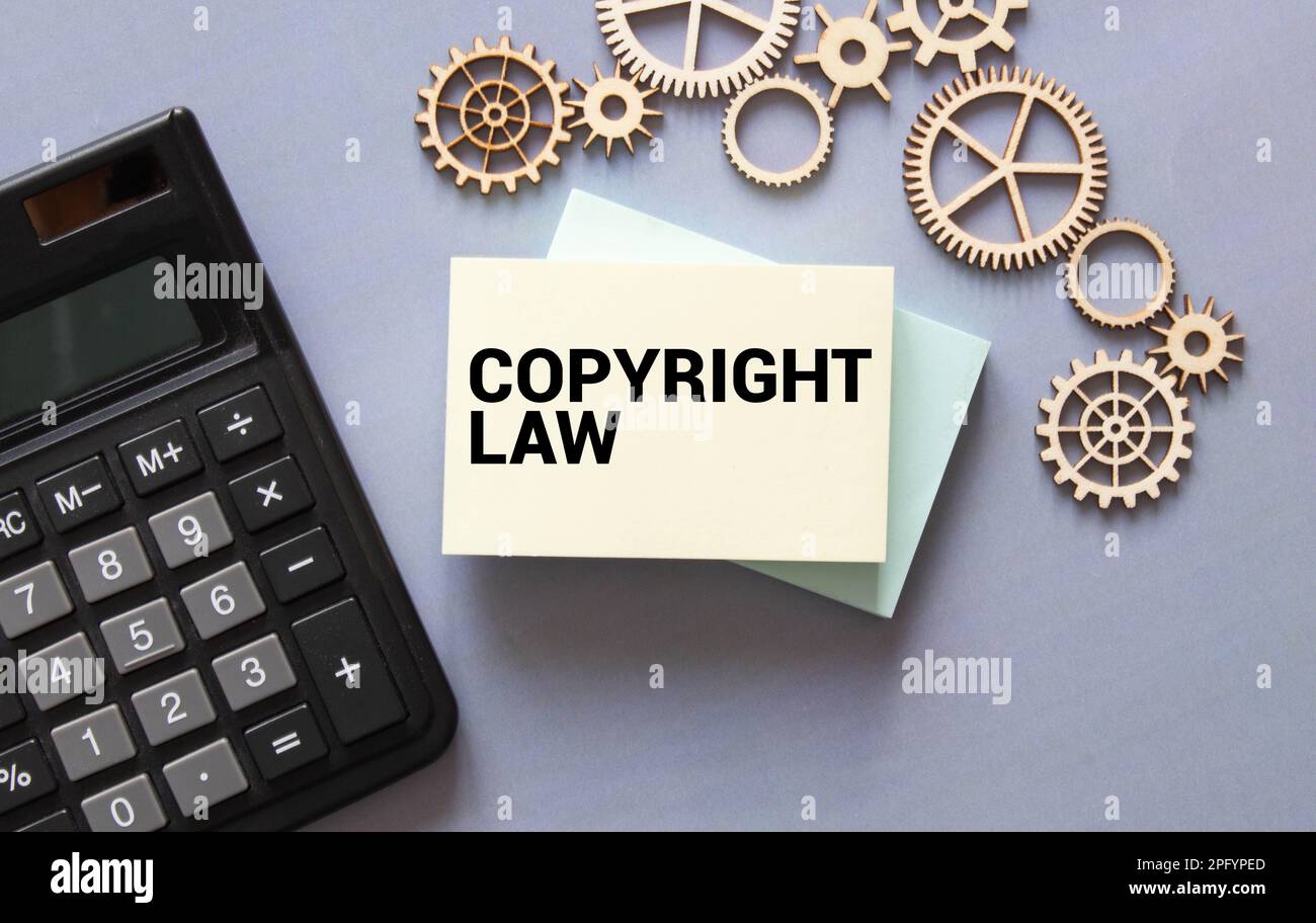 Business photo shows hand written text Copyright law Stock Photo - Alamy