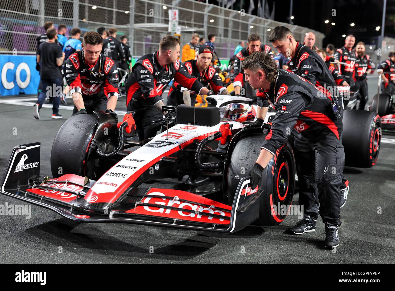 Jeddah, Saudi Arabia. 19th Mar, 2023. Nico Hulkenberg (GER) Haas VF-23 on the grid. 19.03.2023 ...