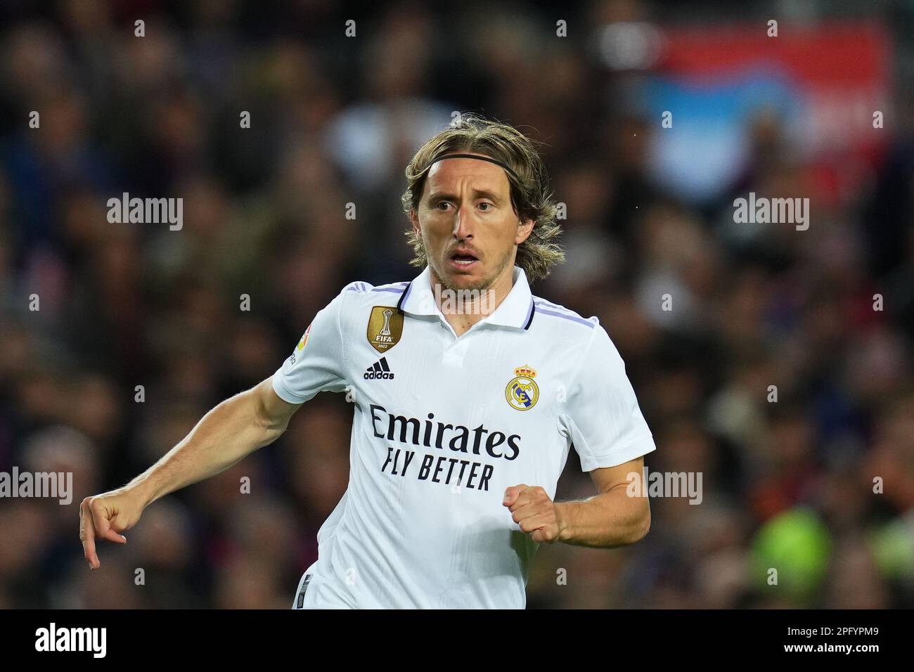 Barcelona, Spain. 19th Mar, 2023. Luka Modric of Real Madrid during the ...