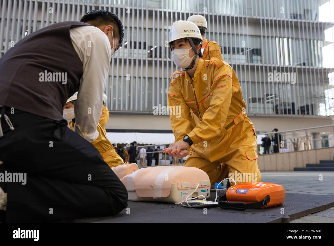 Tokyo, Japan. 10th Mar, 2023. A participant seen performing simulated ...
