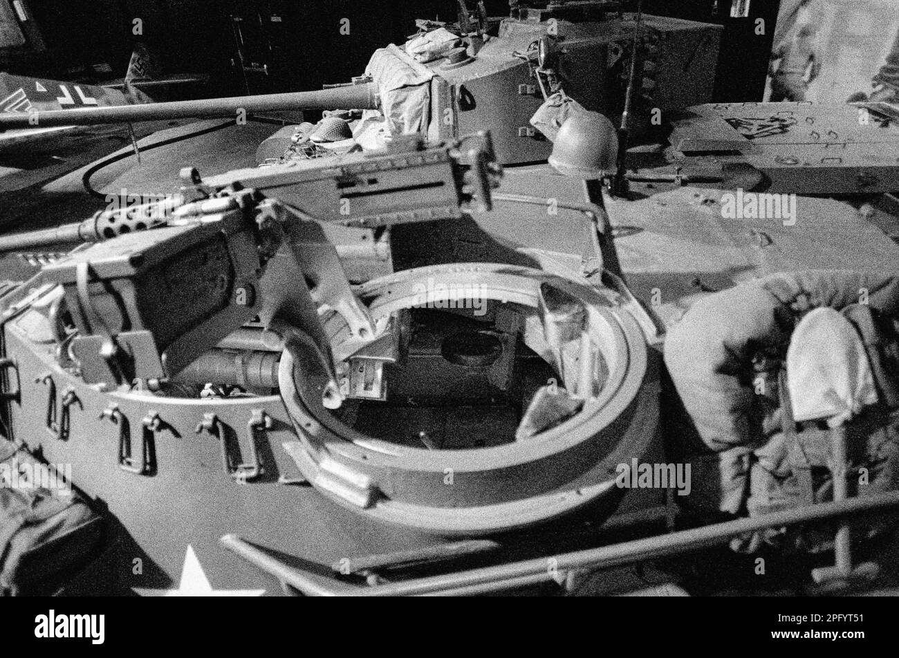 Military armoured vehicle interior Black and White Stock Photos ...