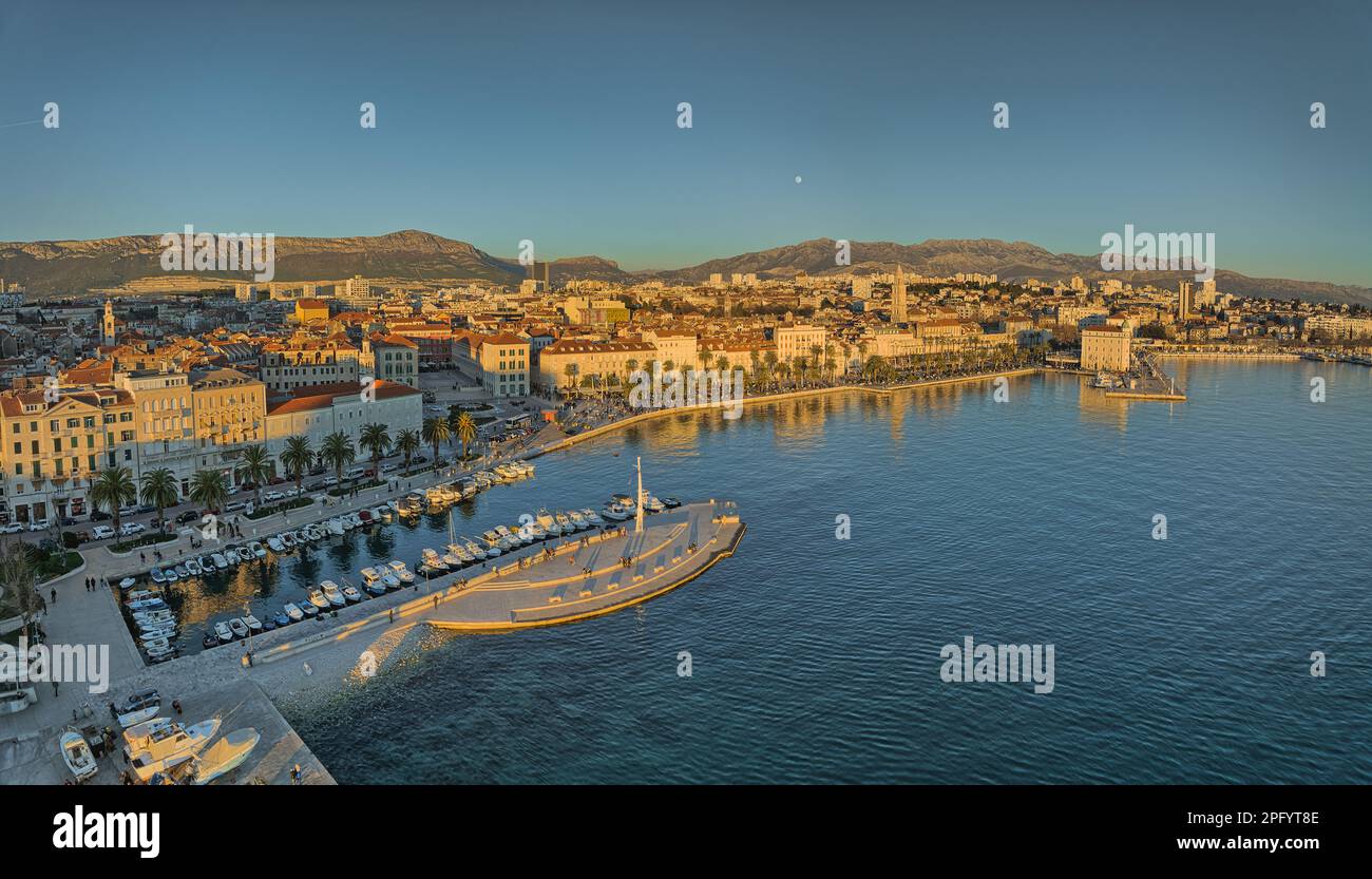 Aerial panoramic view of city Split Croatia Stock Photo - Alamy