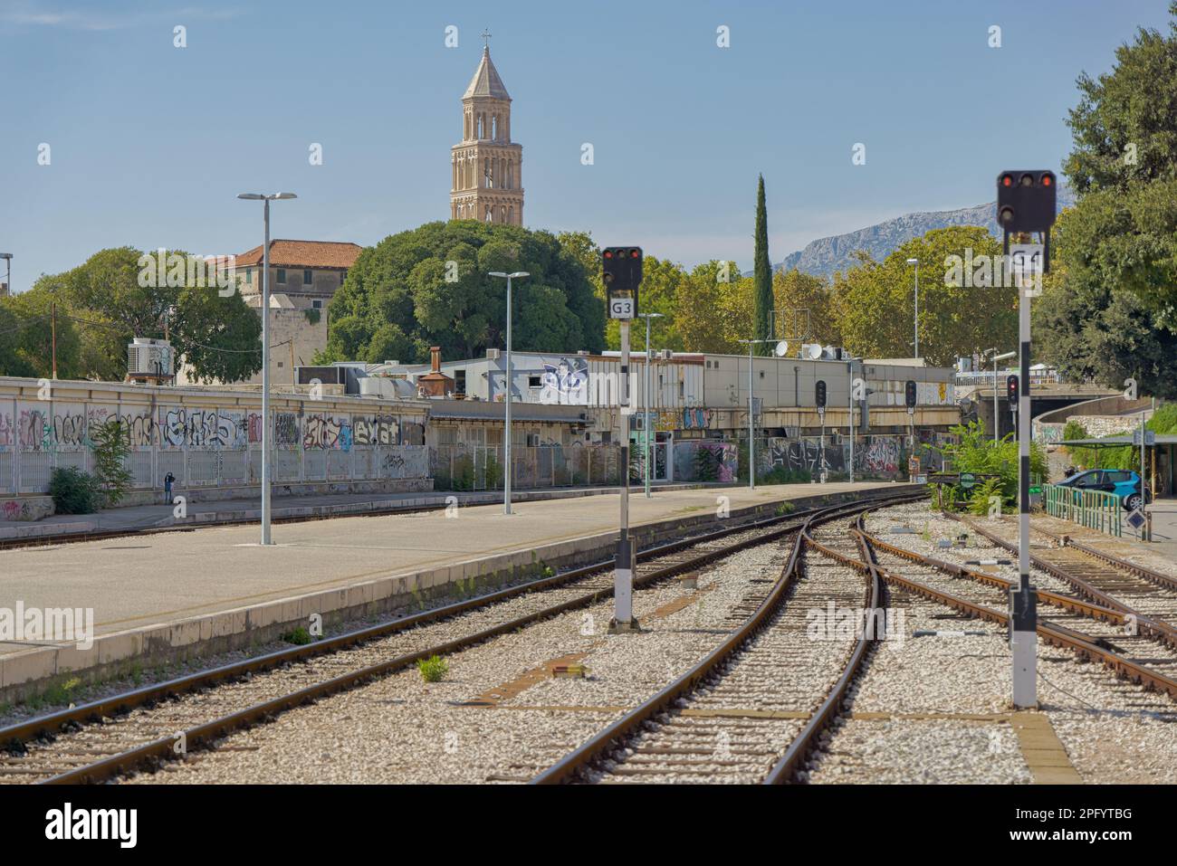 Railway station Split Croatia Stock Photo - Alamy