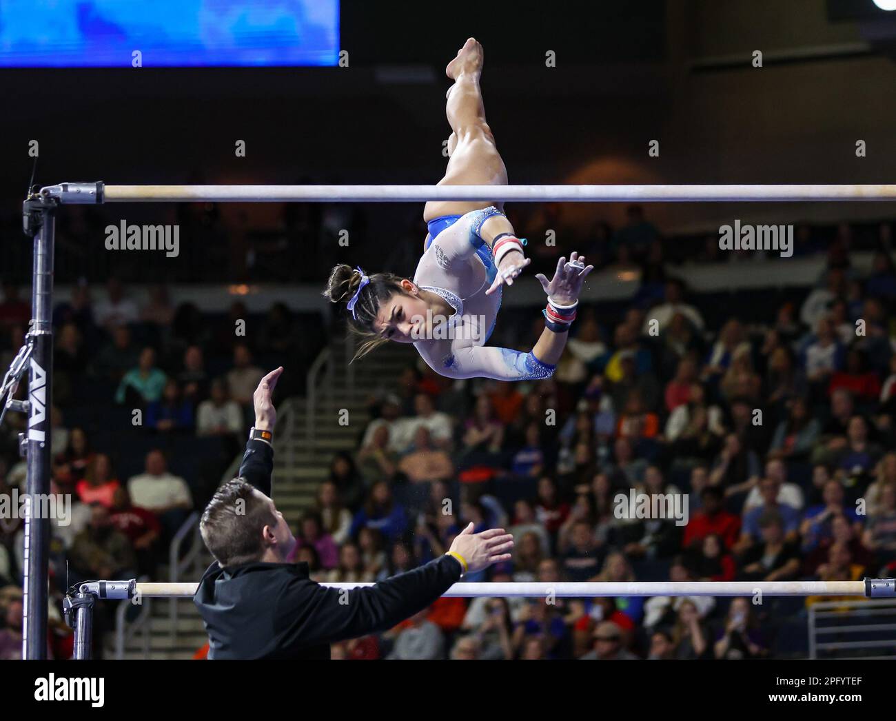 March 18, 2023: Florida's Kayla Dicello competes on the uneven bars ...