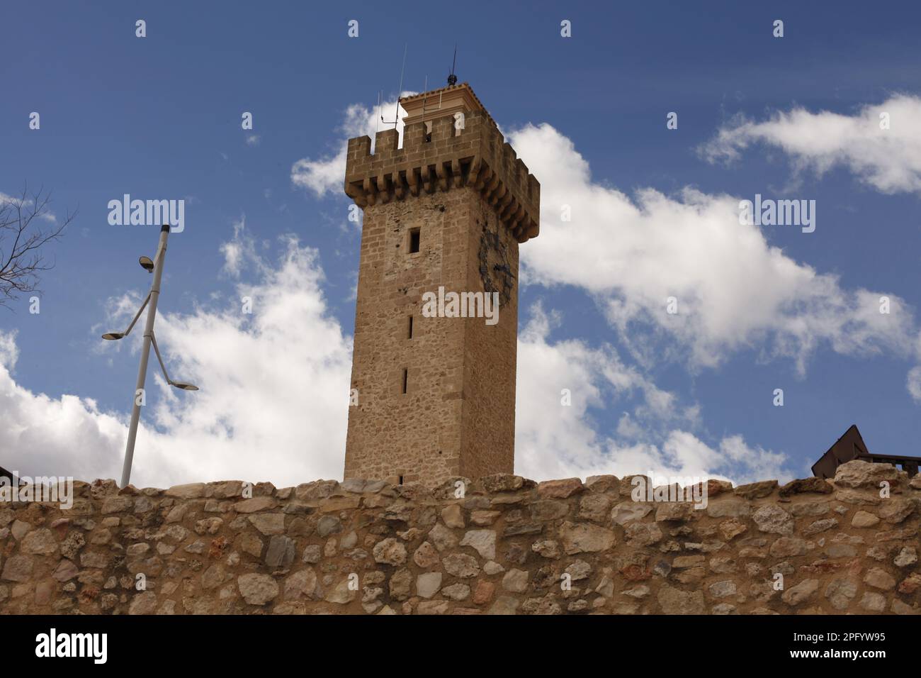 Tower of Mangana, in Cuenca, Castilla y La Mancha (Spain Stock Photo ...