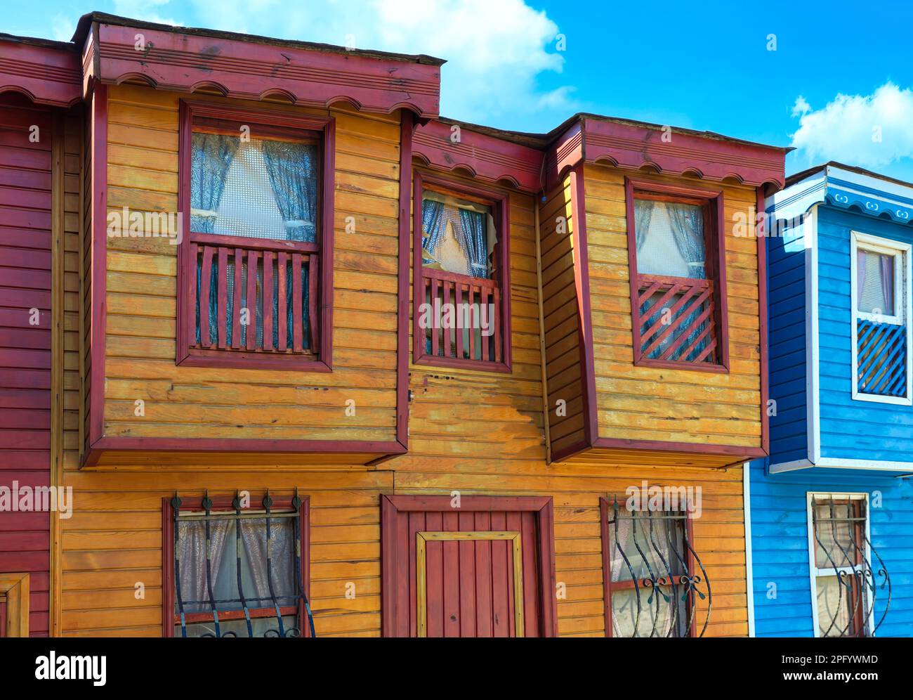 Turkey, Istanbul Colorful historic center buildings of Fatih district ...