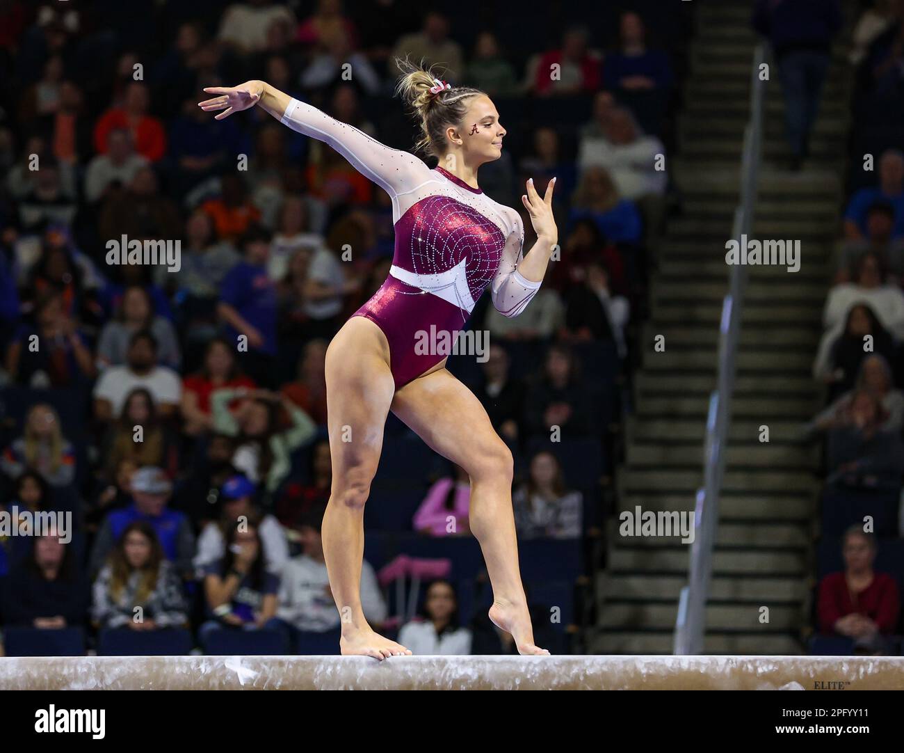 March 18, 2023: Alabama's Lilly Hudson on the balance beam during the ...