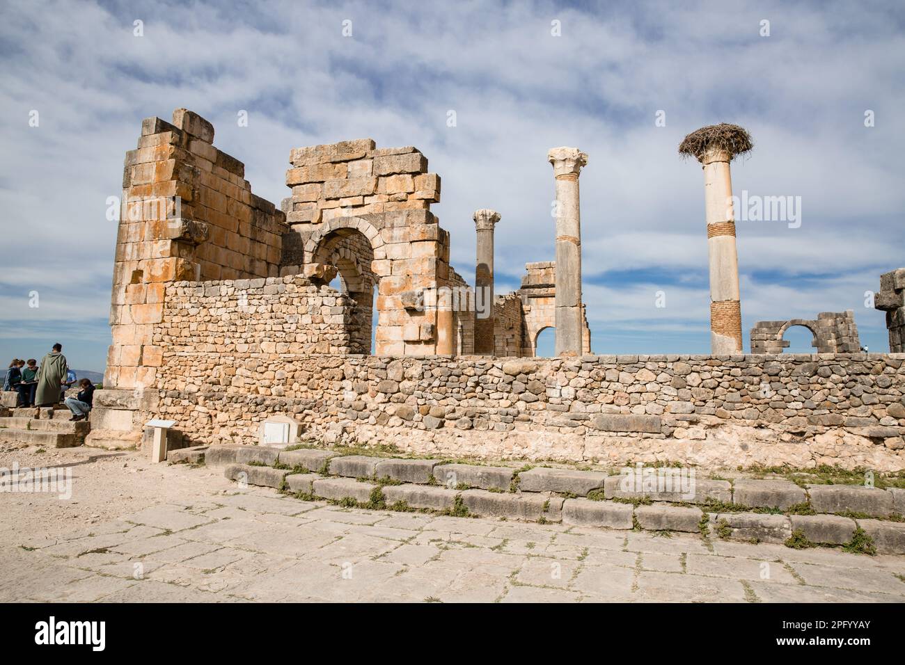 Roman ruins in Volubilis Morocco Stock Photo - Alamy