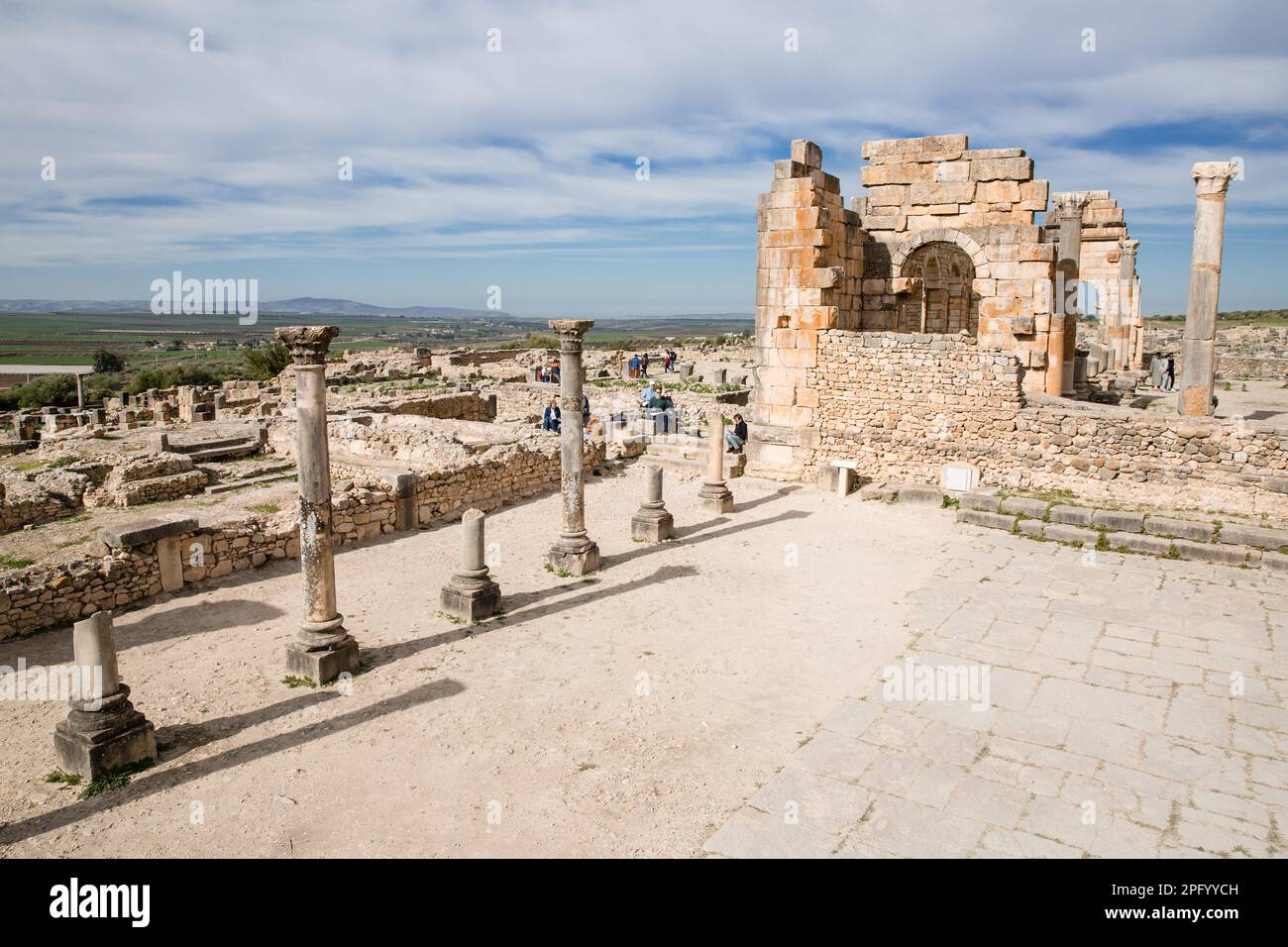 Roman ruins in Volubilis Morocco Stock Photo - Alamy