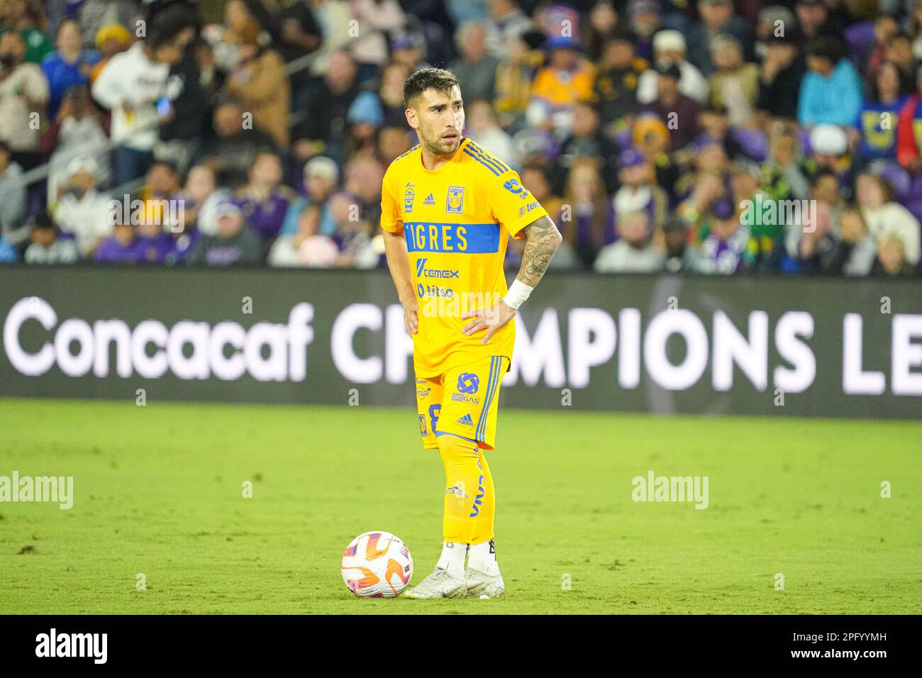 Orlando, Florida, USA, March 15, 2023, Tigres Midfielder Fernando ...