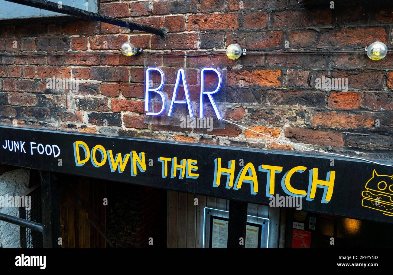 Down the Hatch bar in Liverpool Stock Photo - Alamy